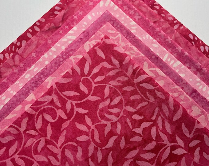Batik Pink Fat Quarters Pretty in Pink Bali Batik Bundle of 7 Fat ...