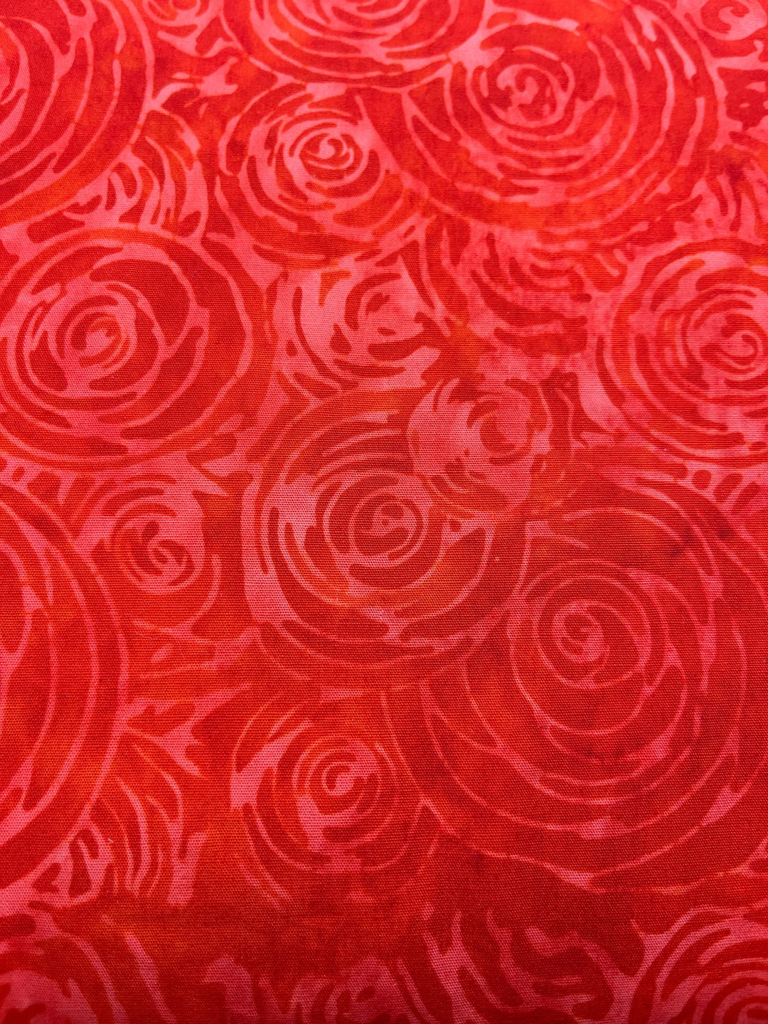 Batik Circular Roses Baliscapes Phoenix Valentine Floral by Anthology Batiks BTY or BTHY. 2354Q ...