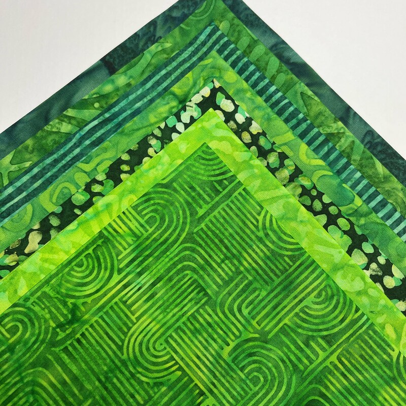 Green Batik Fabric - Etsy