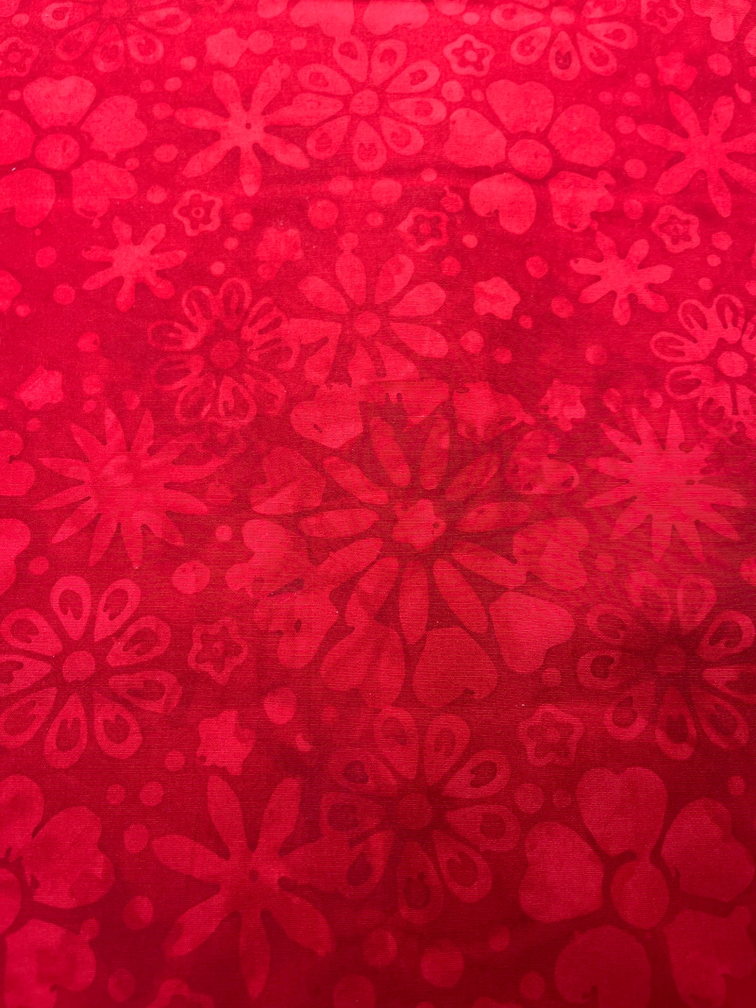 Batik Red Floral. Anthology Batiks Jacqueline Dejong BTY or BTHY - Etsy