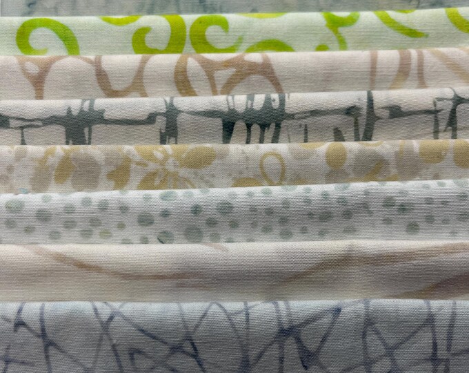 Batik Low Volume Bundle of 10 Fat Eighths (9" X 21") F8 - Etsy