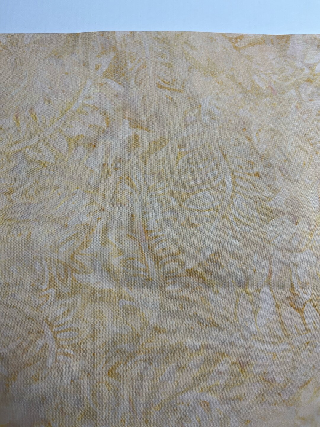Batik Golden Beige, Tan and Cream Neutral Botanical Batik Fabric BTY or ...