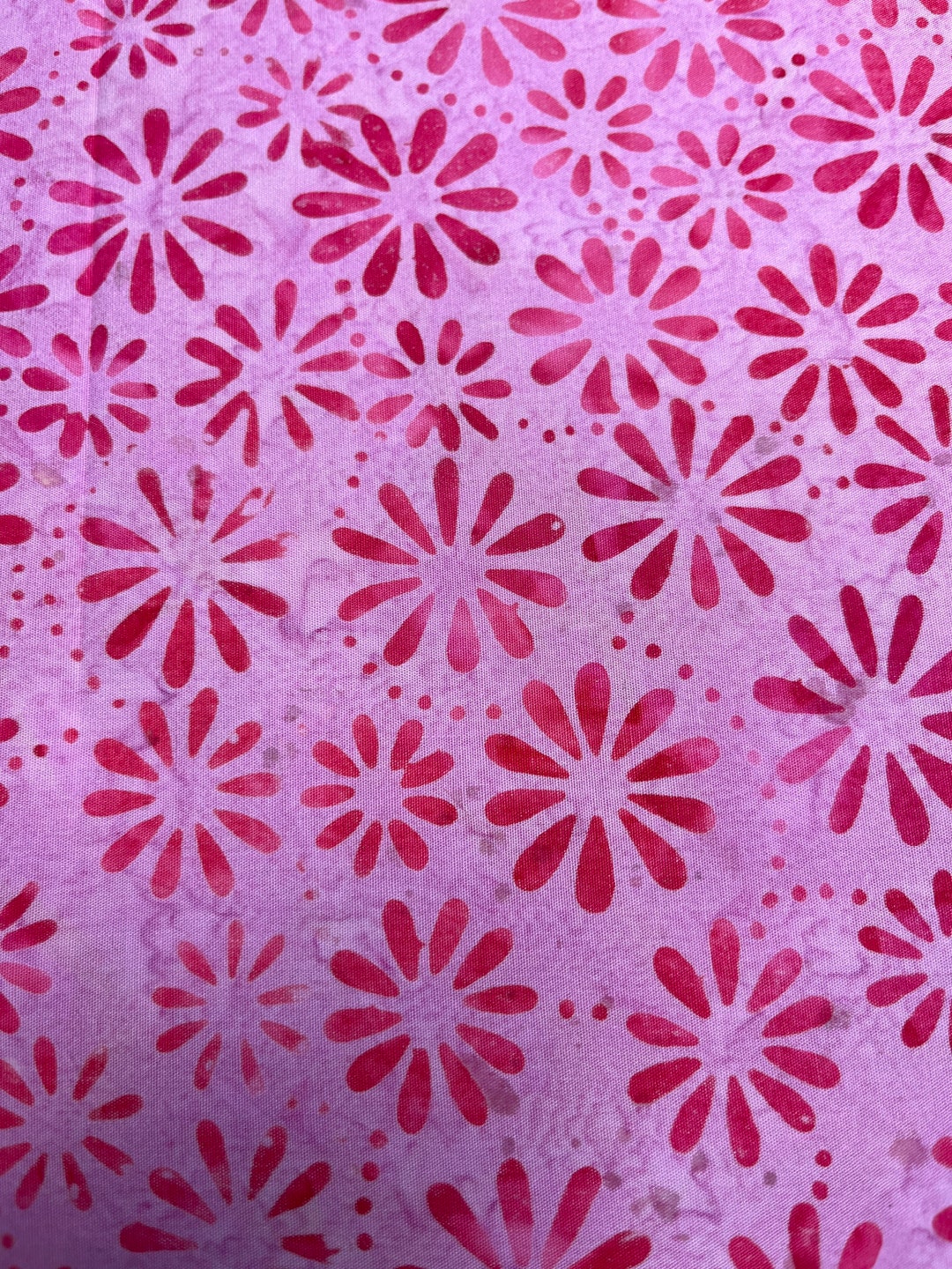Batik Pink Daisy Batik by Benartex . BTY or BTHY - Etsy
