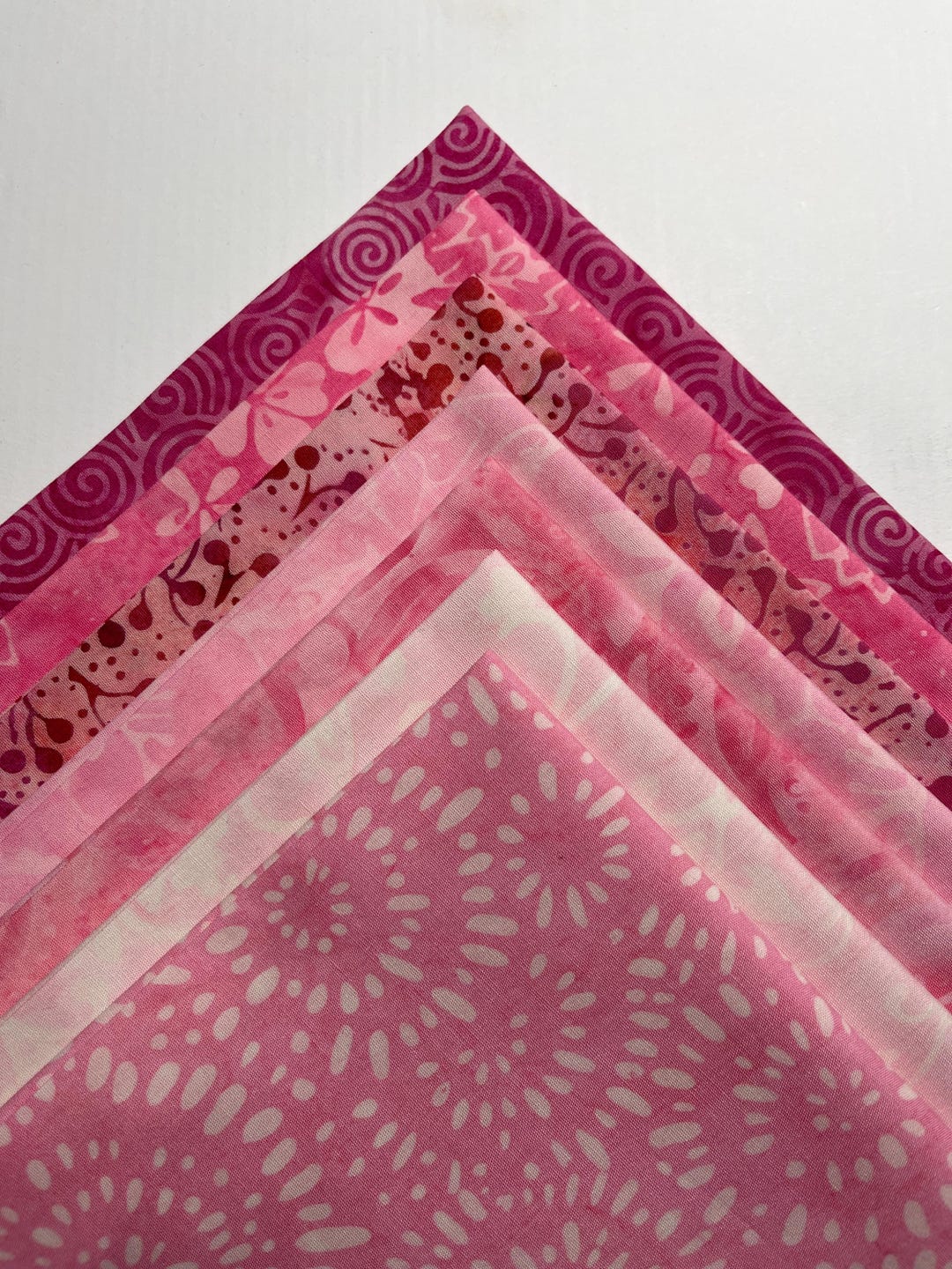 Batik Pink Fat Quarters Pretty in Pink Bali Batik Bundle of 7 Fat ...