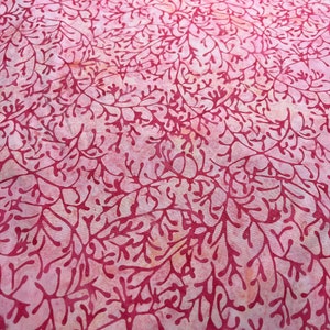 Batik Pink Sprigs Anthology Becolourful by Jacqueline De Jonge. BTY or BTHY 3194Q-X - Etsy