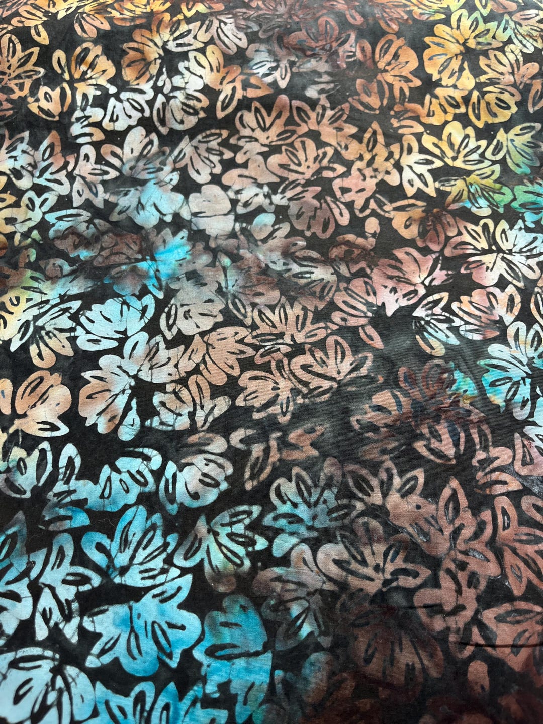 Batik Umber Lotus Batik Brown and Aqua Anthology Dapper Baliscapes ...