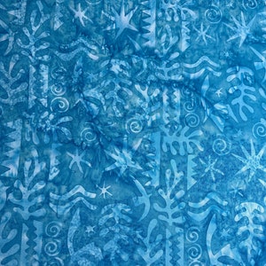 Batik Collage in Pool Color by Island Batiks. Turquoise Blue Blender ...