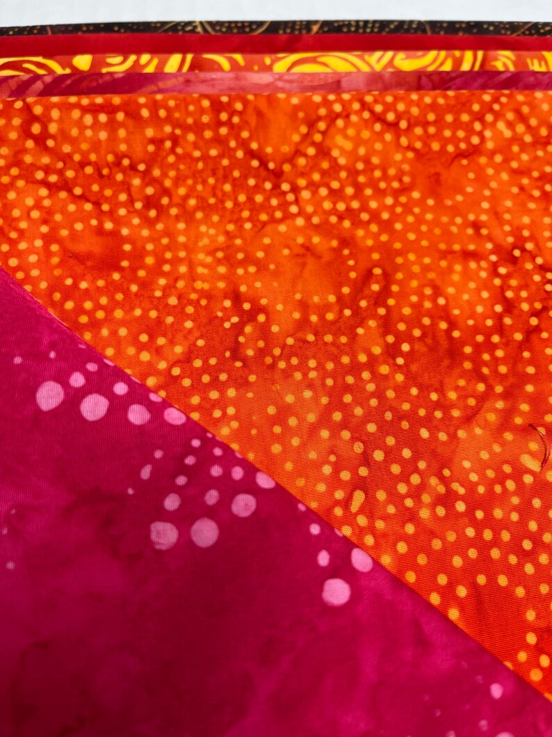 Batik Fire Bali Batik Fat Quarter Bundle of 7 Red Orange - Etsy