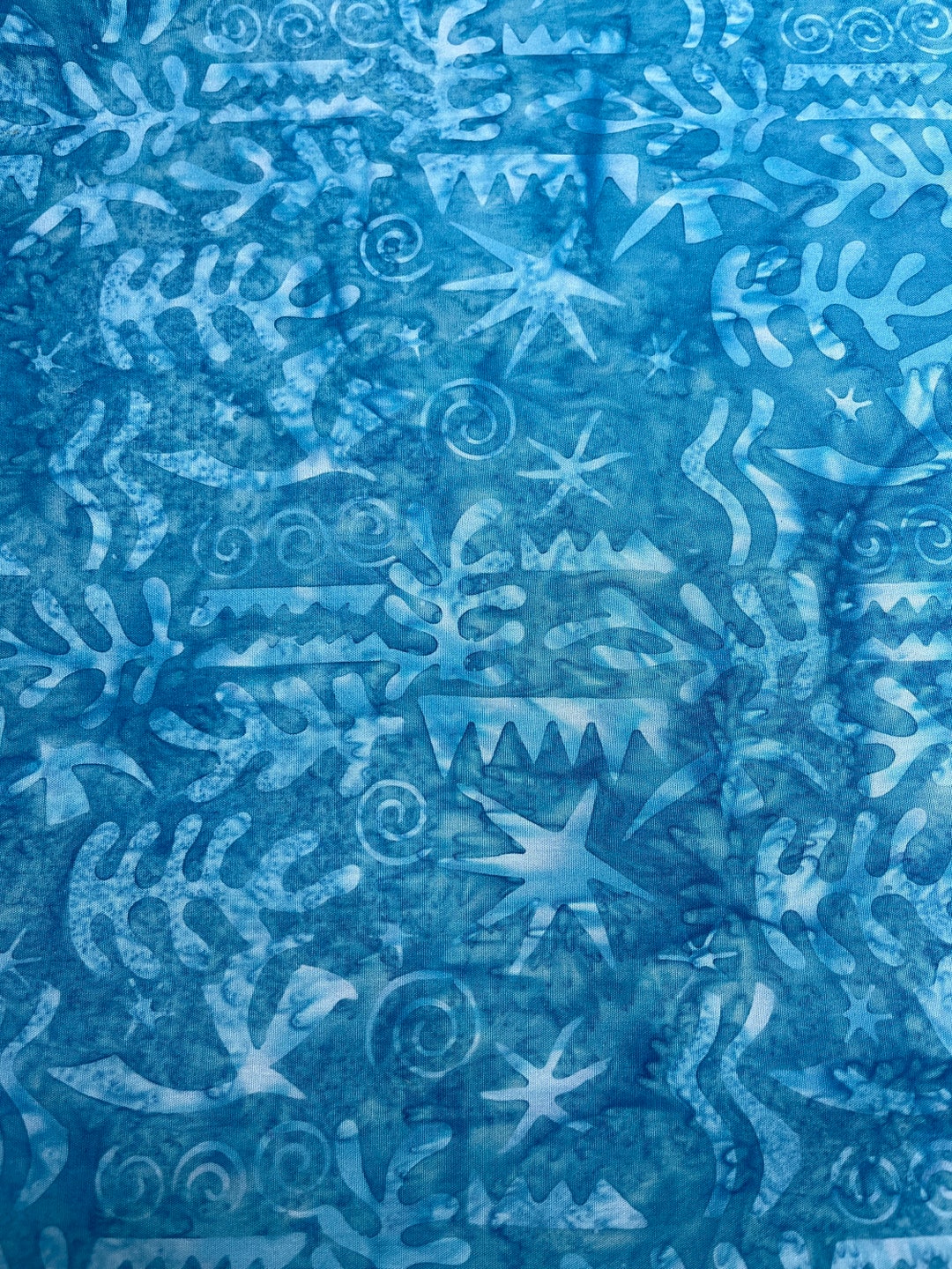 Batik Collage in Pool Color by Island Batiks. Turquoise Blue Blender ...