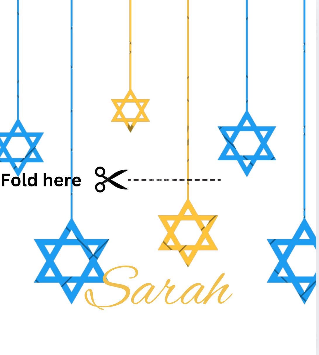 Name Card, Hanukkah Place Card - Instant Download - Etsy