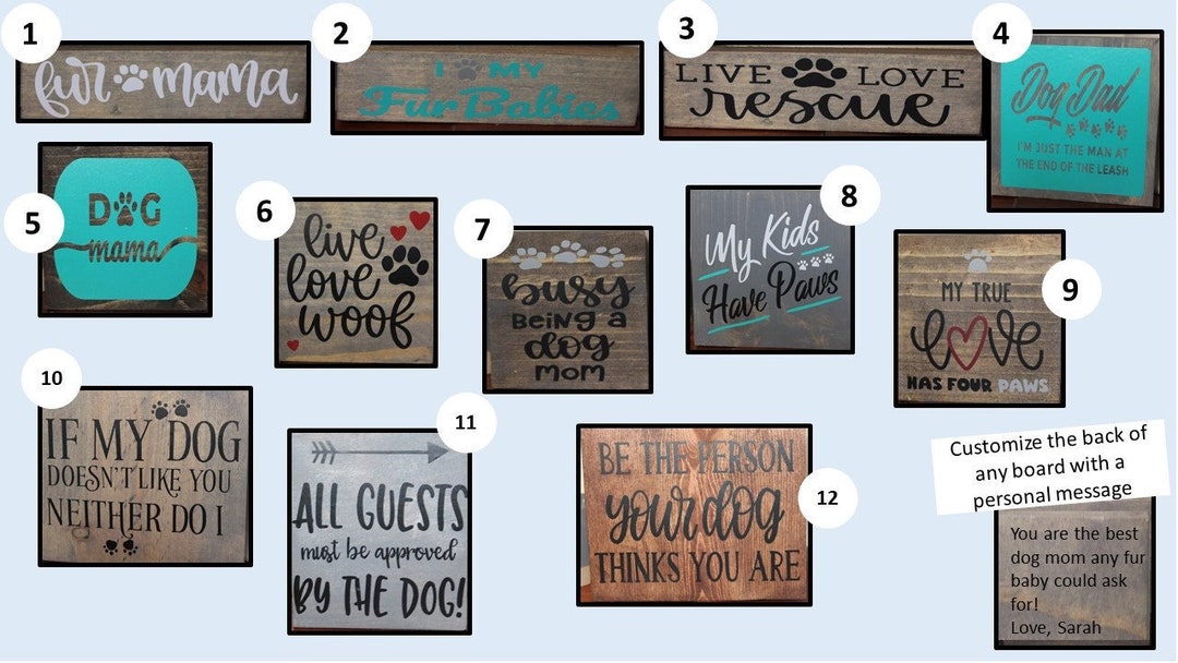 Dog Signs/ Wooden Boards - Etsy