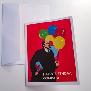 Lenin Birthday Card happy Birthday Comrade - Etsy
