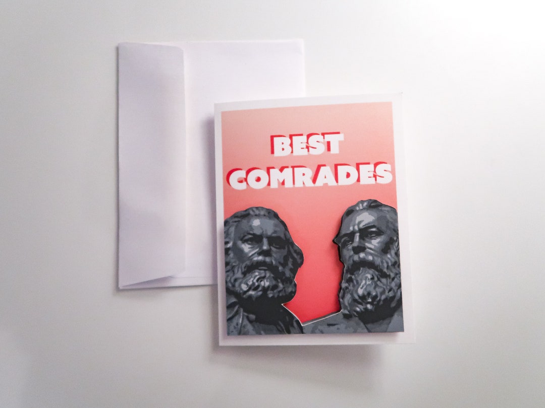 Best Comrades Marx & Engels Communist Greeting Card With a 3D Cutout - Etsy