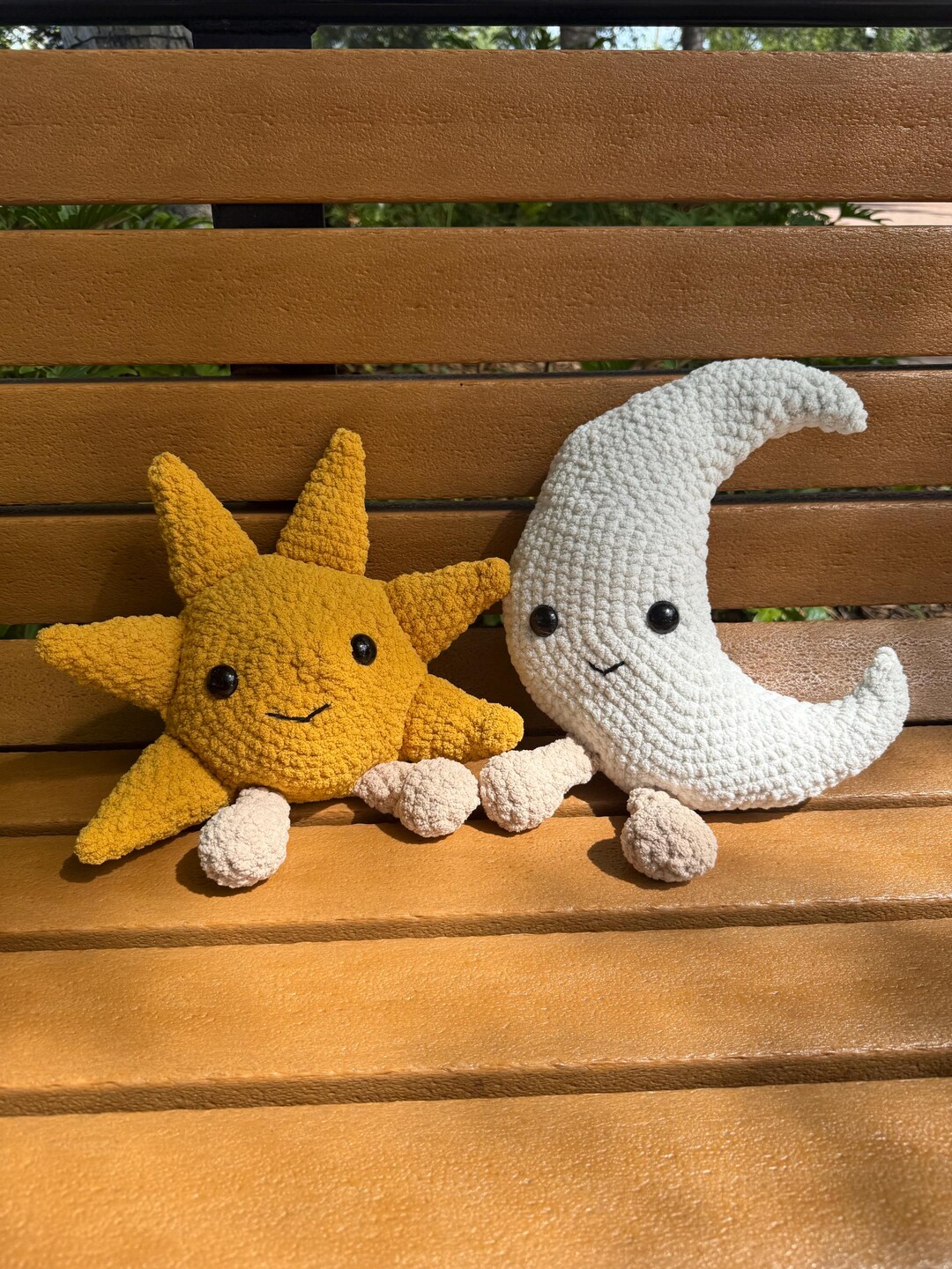 Crochet Sun and Moon Plush Bundle - Etsy