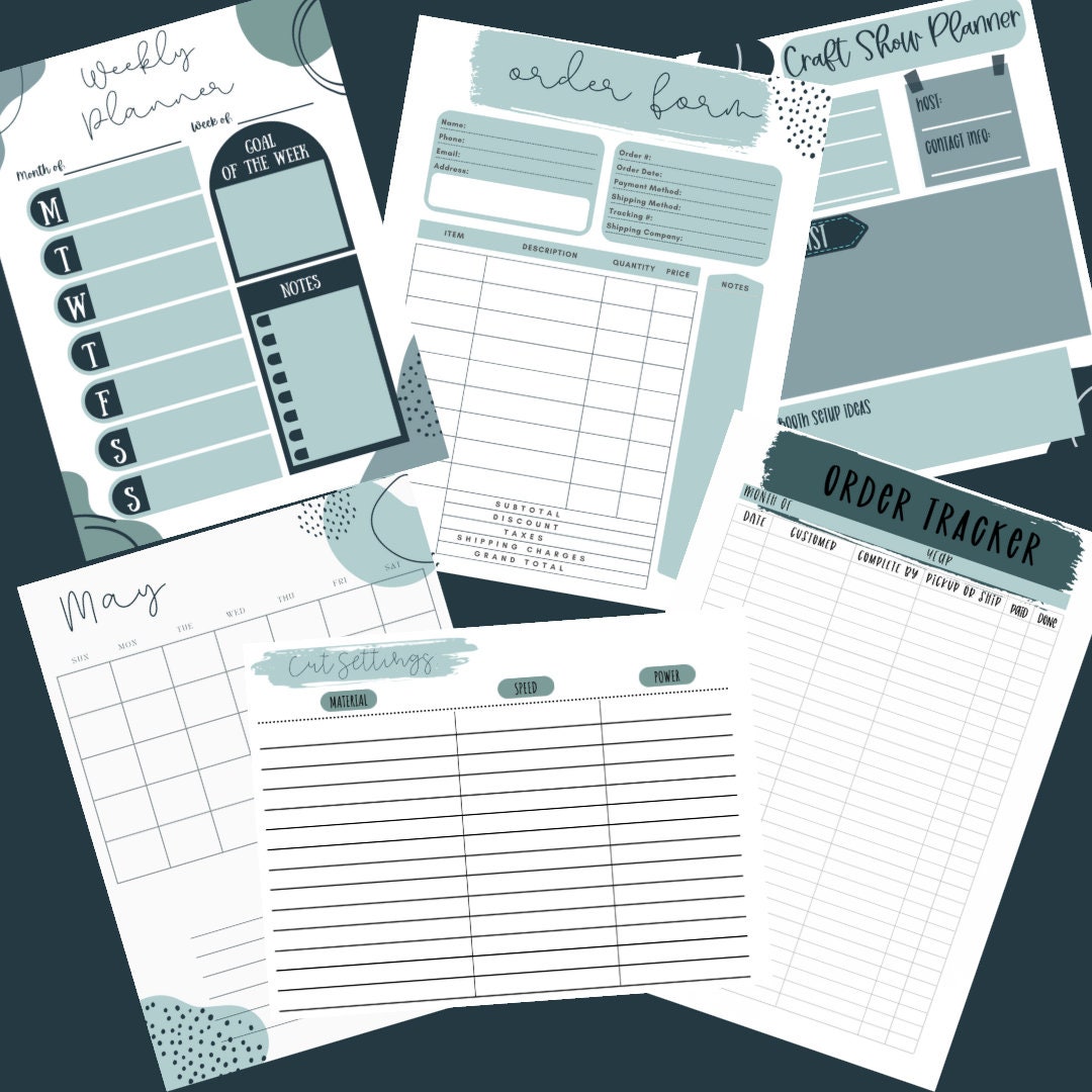 Glowforge Business Planner - Etsy