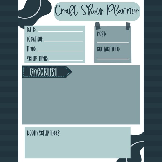 Craft Show Planner Printable | Etsy