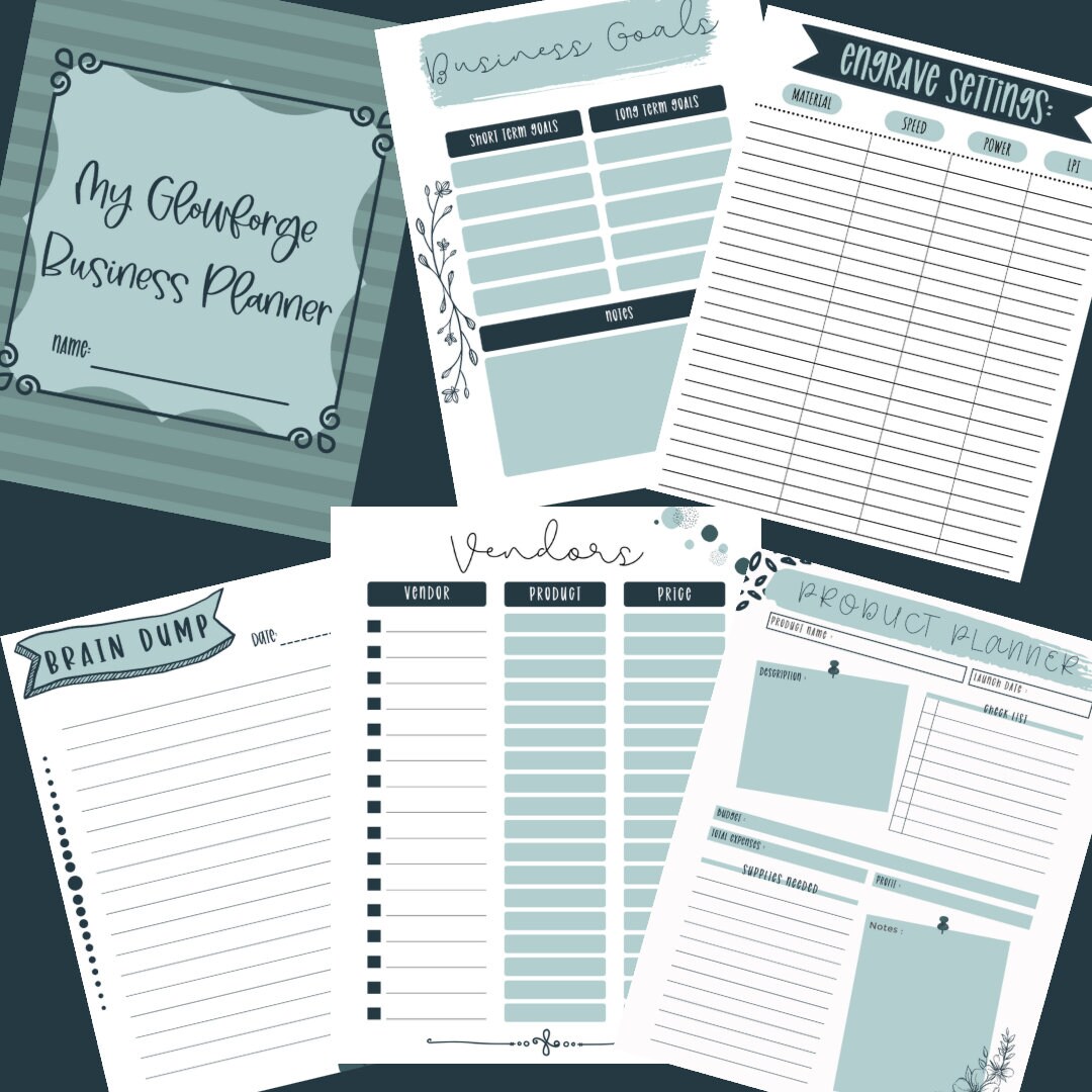 Glowforge Business Planner - Etsy