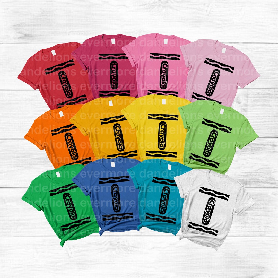 Crayon T-shirts, Crayon Themed Shirts, Crayola Shirt, Colorful Crayon ...
