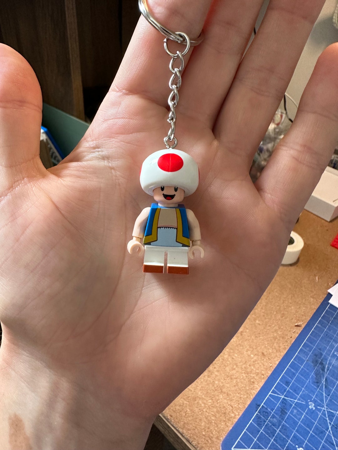 Toad Keychain Keyring Minifigure Geek Nerd Gift - Etsy