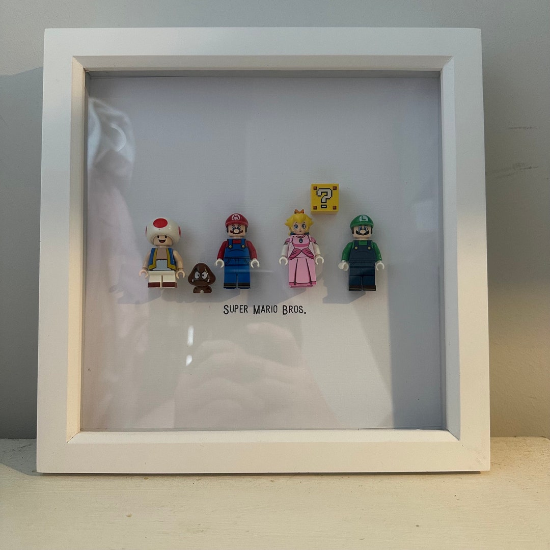 Mario and Luigi Super Mario Bros. Frame Geek Nerd Gift Peach Toad - Etsy