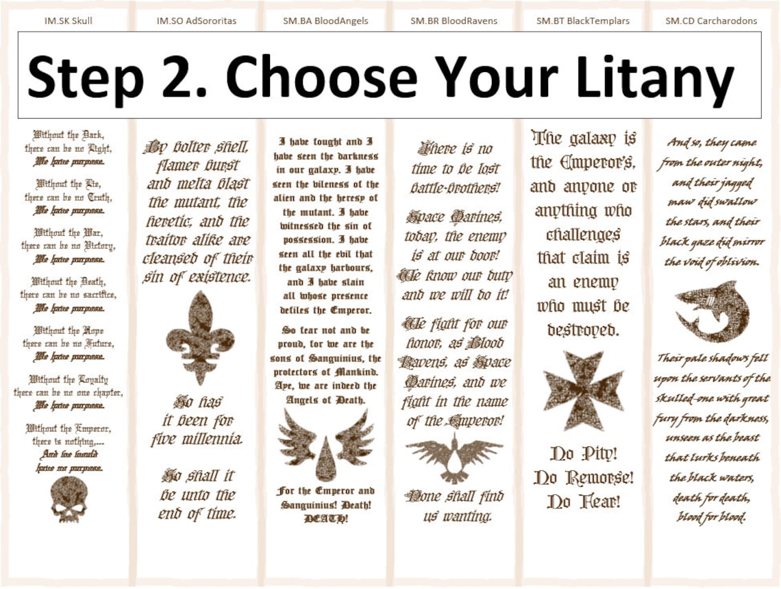 Warhammer 40k Purity Seal Magnet With Litany | Etsy