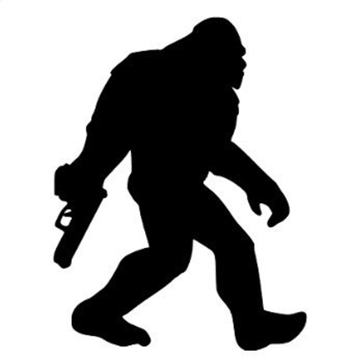 Bigfoot/gun Windshield Decal - Etsy