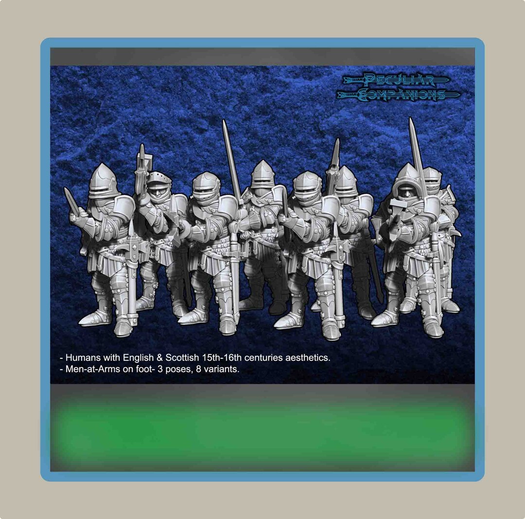 15th Century English Heavy Infantry Squad X8 Miniatures - Etsy