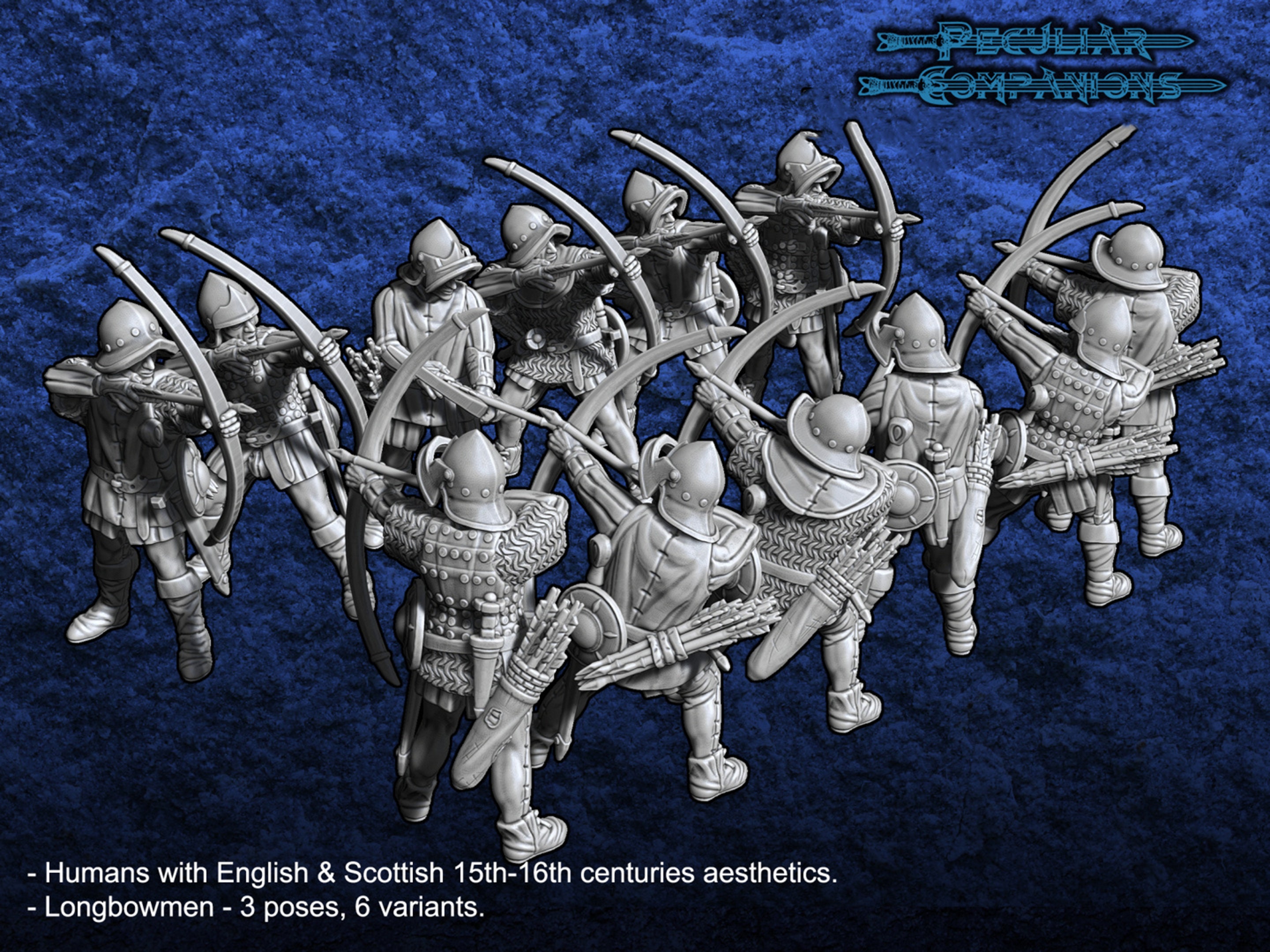 15th Century English Longbowmen X6 Miniatures - Etsy