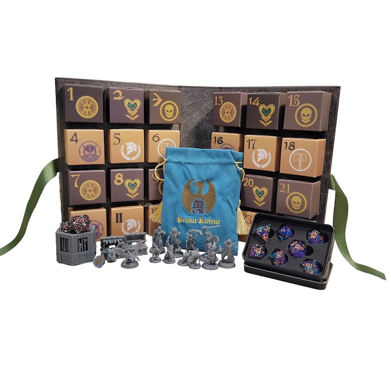 RPG Dice Advent Calendar: Sharp Edge & Metal Dice, Miniatures - Etsy