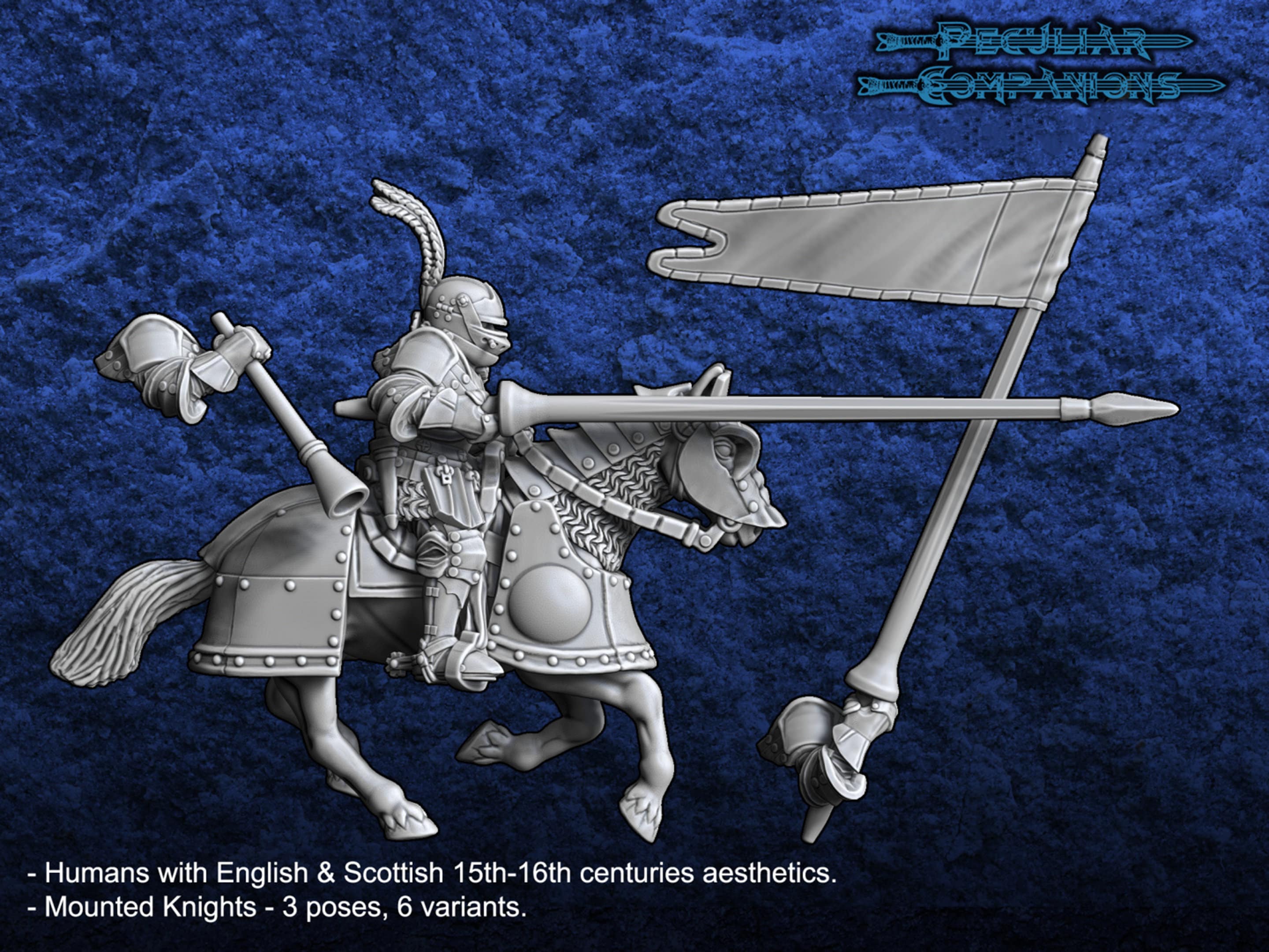 15th-16th Century English Mounted Knights Squad X6 Miniatures - Etsy