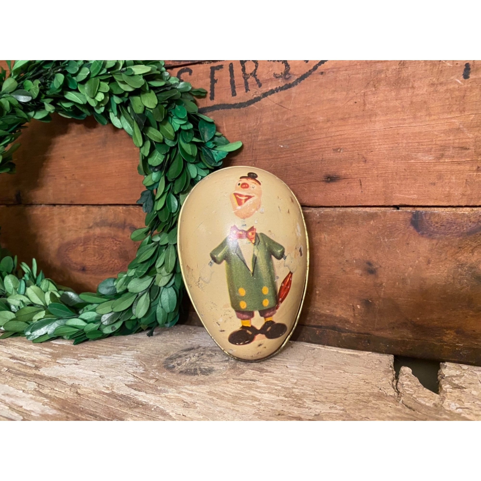 Vintage Decorative Metal Egg Clown and Squirrel W/ Spring - Etsy