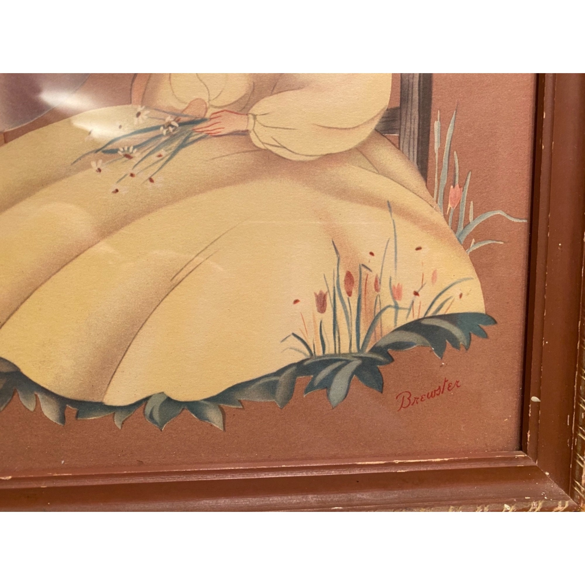 Vintage Suitor Framed Lithograph Art - Set of 2 | Brewer | Vintage ...