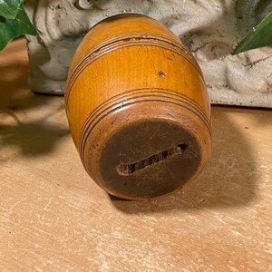 Vintage Wooden Barrel Coin Bank | Wooden Piggy Bank | Wood Coin Bank ...