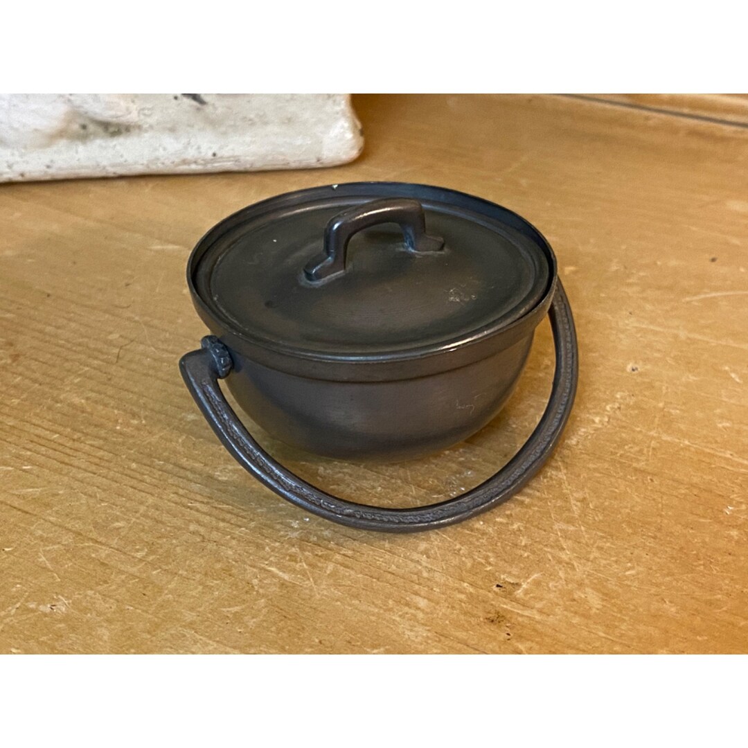 Vintage Miniature Pewter Pot With Lid | Lavorazione A Mano Rama Peltro ...