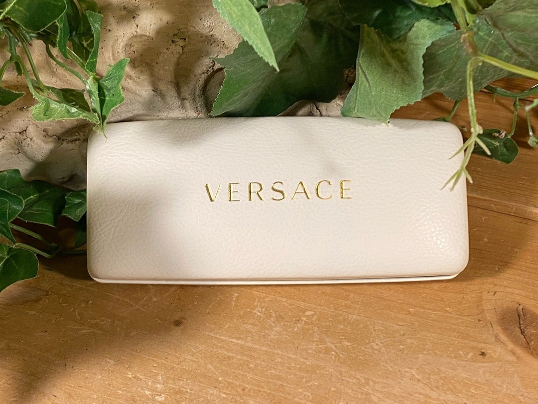 Vintage Versace Glasses Case | Designer Glasses Case in White With ...