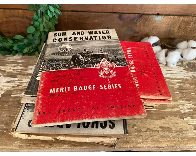 Vintage Boy Scout Merit Badge Books Set of 19 Boy Scout Manuals Vintage ...
