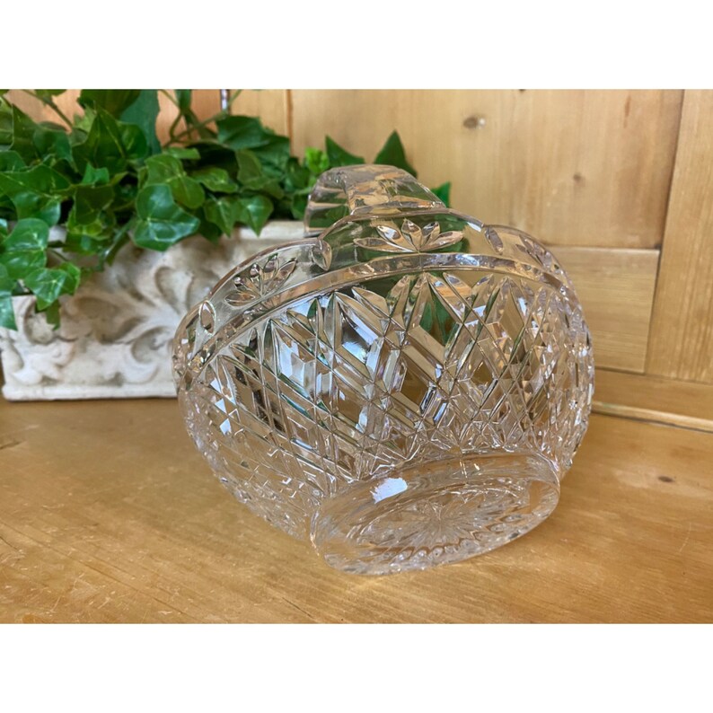 Vintage Clear Glass Basket Cottagecore Molded Glass Basket - Etsy