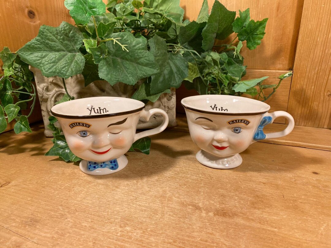 Vintage Baileys Irish Cream Winking Cups - Set of 2 | Winking Man Mug ...