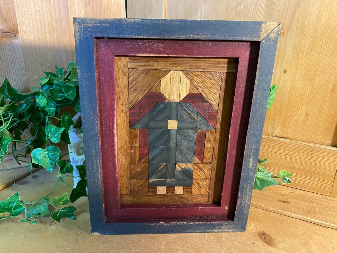 Vintage Wood Block Art Print of an Angel | Wood Quilts by Uniquely ...