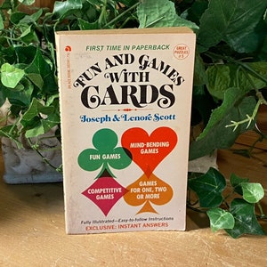 Vintage Fun and Games With Cards Paperback Book | Joseph and Lenore ...