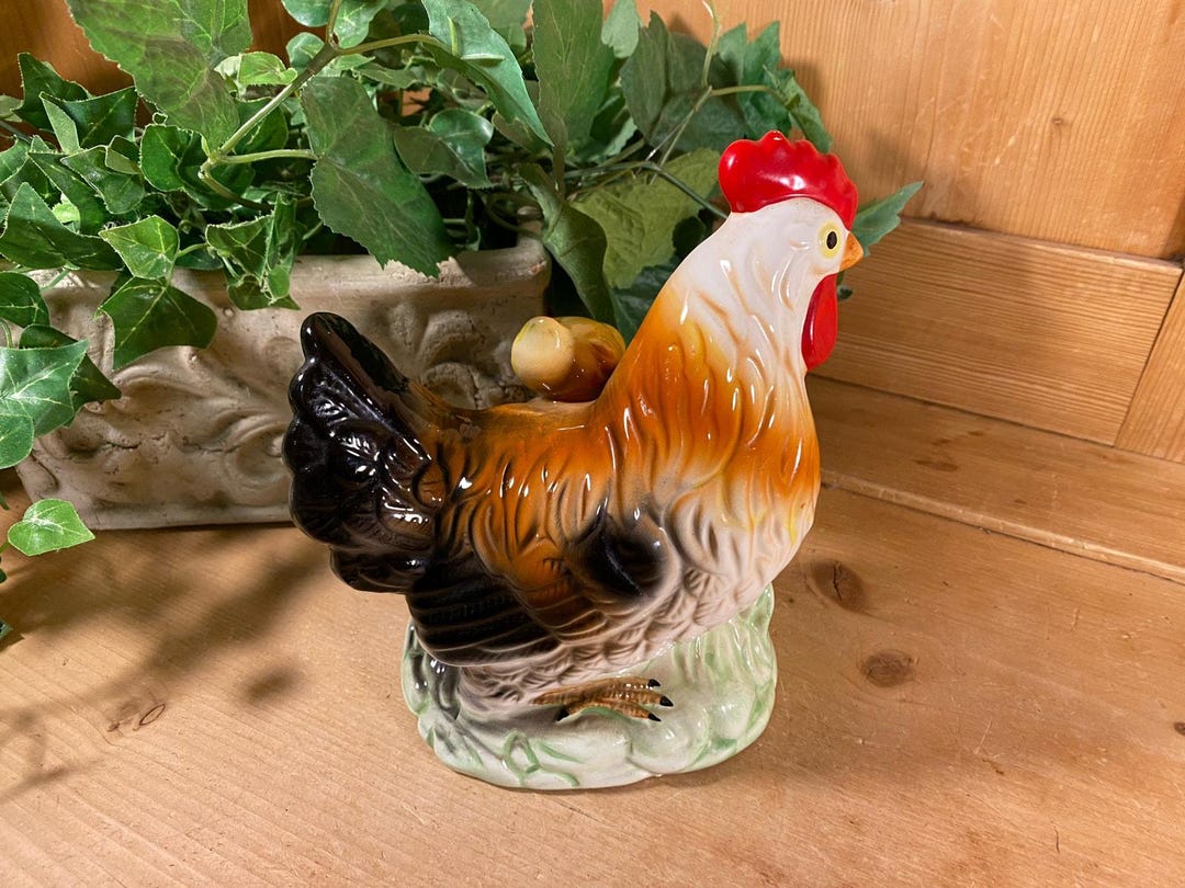 Vintage Mother Hen and Her Baby Chicks Figurine | Ceramic Chicken ...