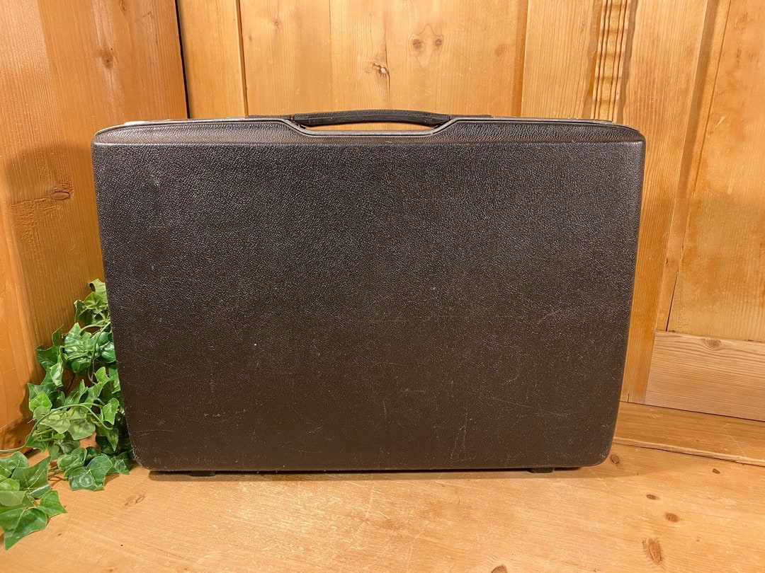 Vintage Black Hardsided Plastic Briefcase | Royal Traveler | Retro ...