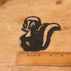 Vintage Whimsical Painted Wooden Skunk | Flat Wood Skunk Plaque ...