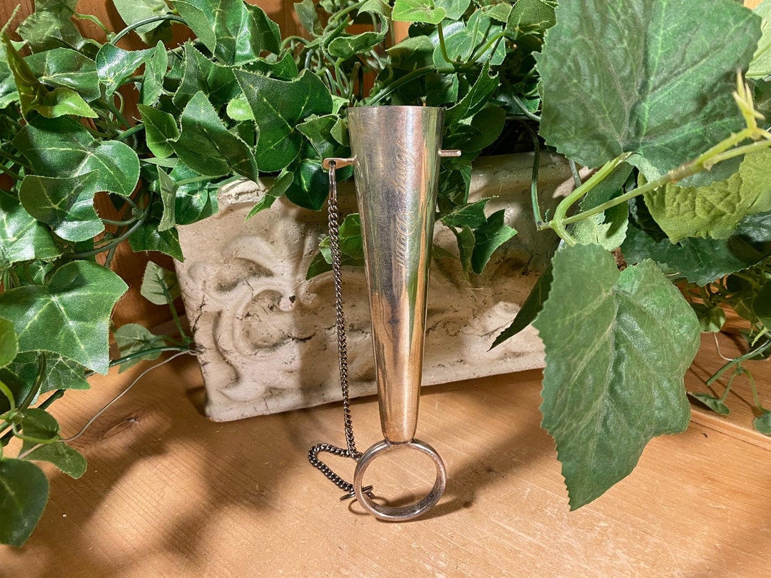 Vintage Silver Cone Tussie-mussie Engraved With Name Metal Floral ...