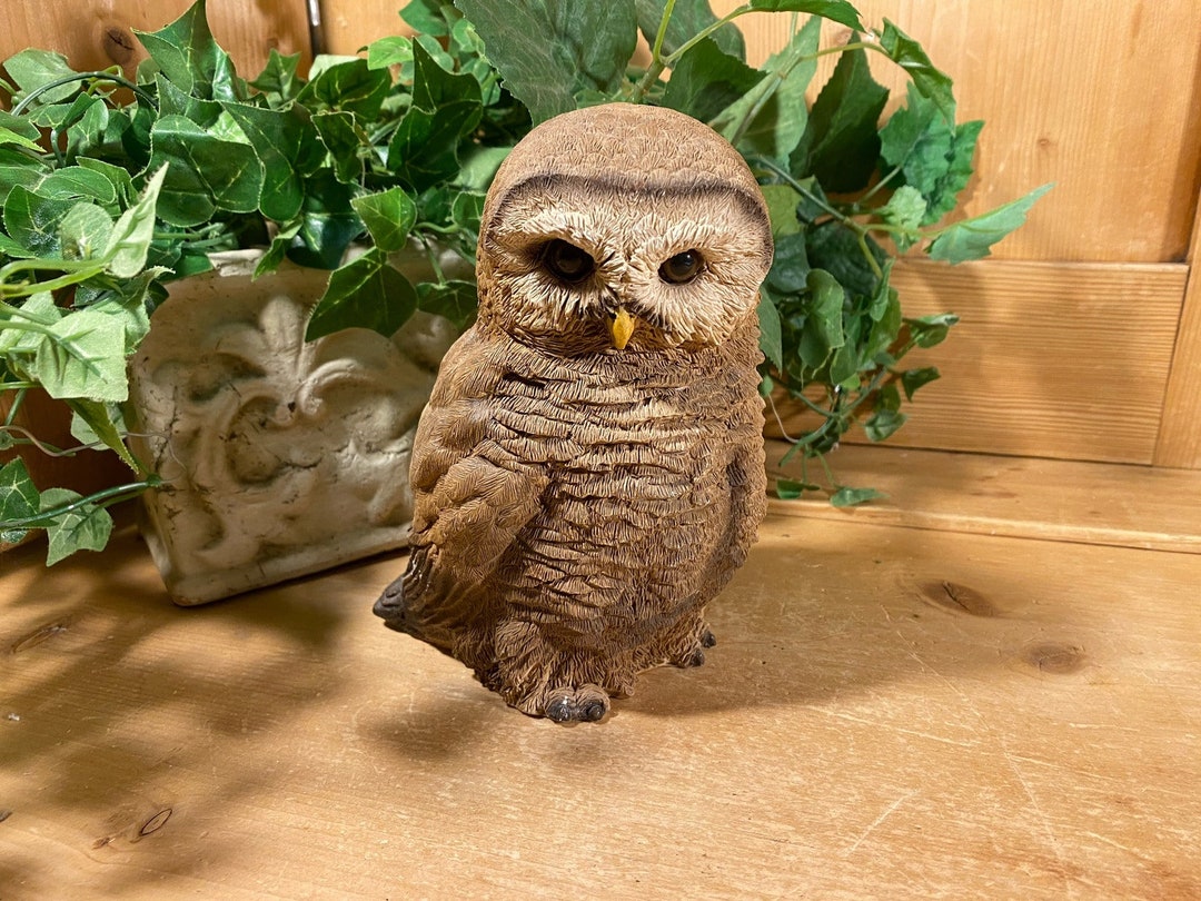 Vintage Brown Owl Figurine | Animal Classics | Owls | Forestcore Table ...
