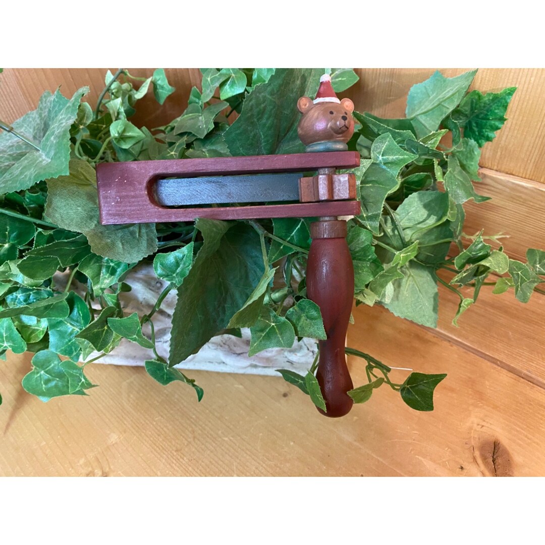 Vintage Bear Wooden Spinning Clacker Noise Maker Teddy Bear Wearing A ...