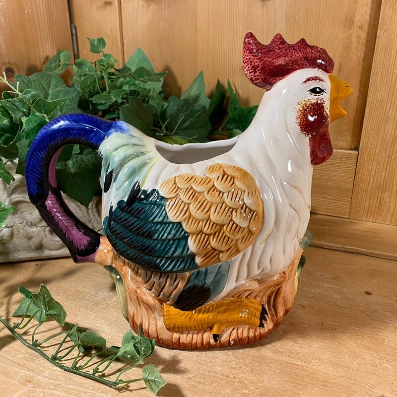 Rooster Pitcher - Etsy