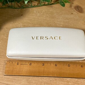 Vintage Versace Glasses Case Designer Glasses Case in White With Black ...