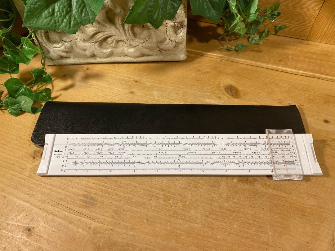 Vintage Math Ruler With A Case | Pickett Inc. | Microline 120 Ruler ...