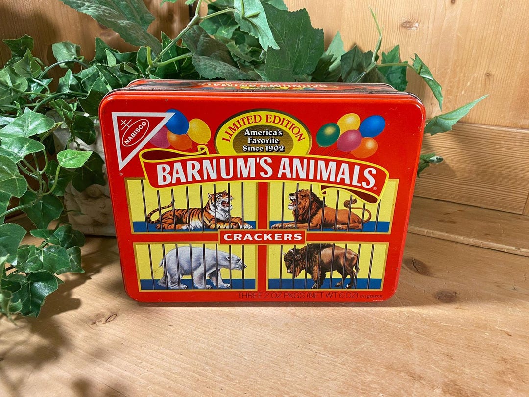 Vintage Animal Crackers Tin Canister- Limited Edition | Barnum's ...